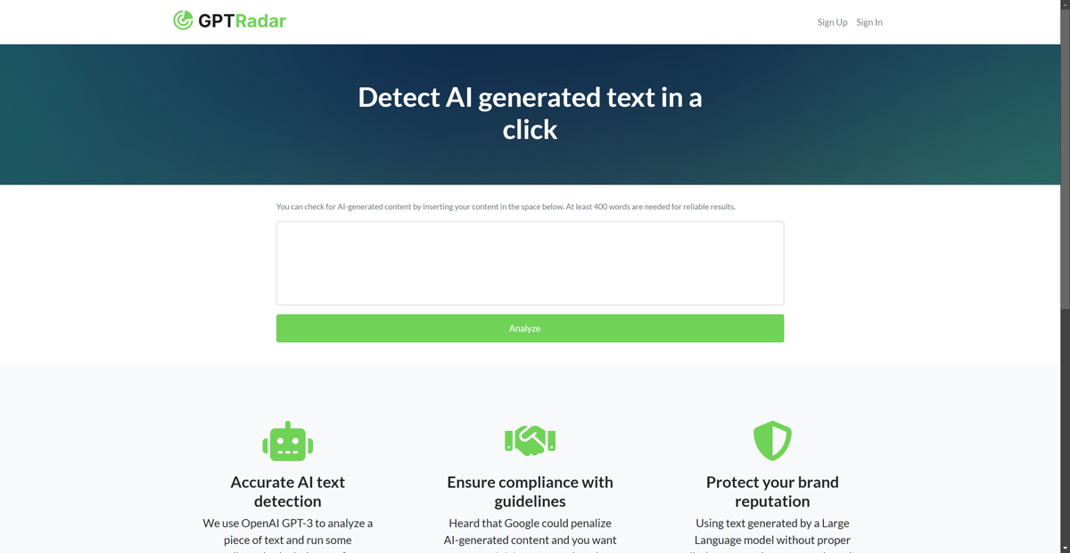 AI Detection Tool for Accurate Content Analysis | GPT Radar AI Detection Tool for Accurate Content Analysis | GPT Radar